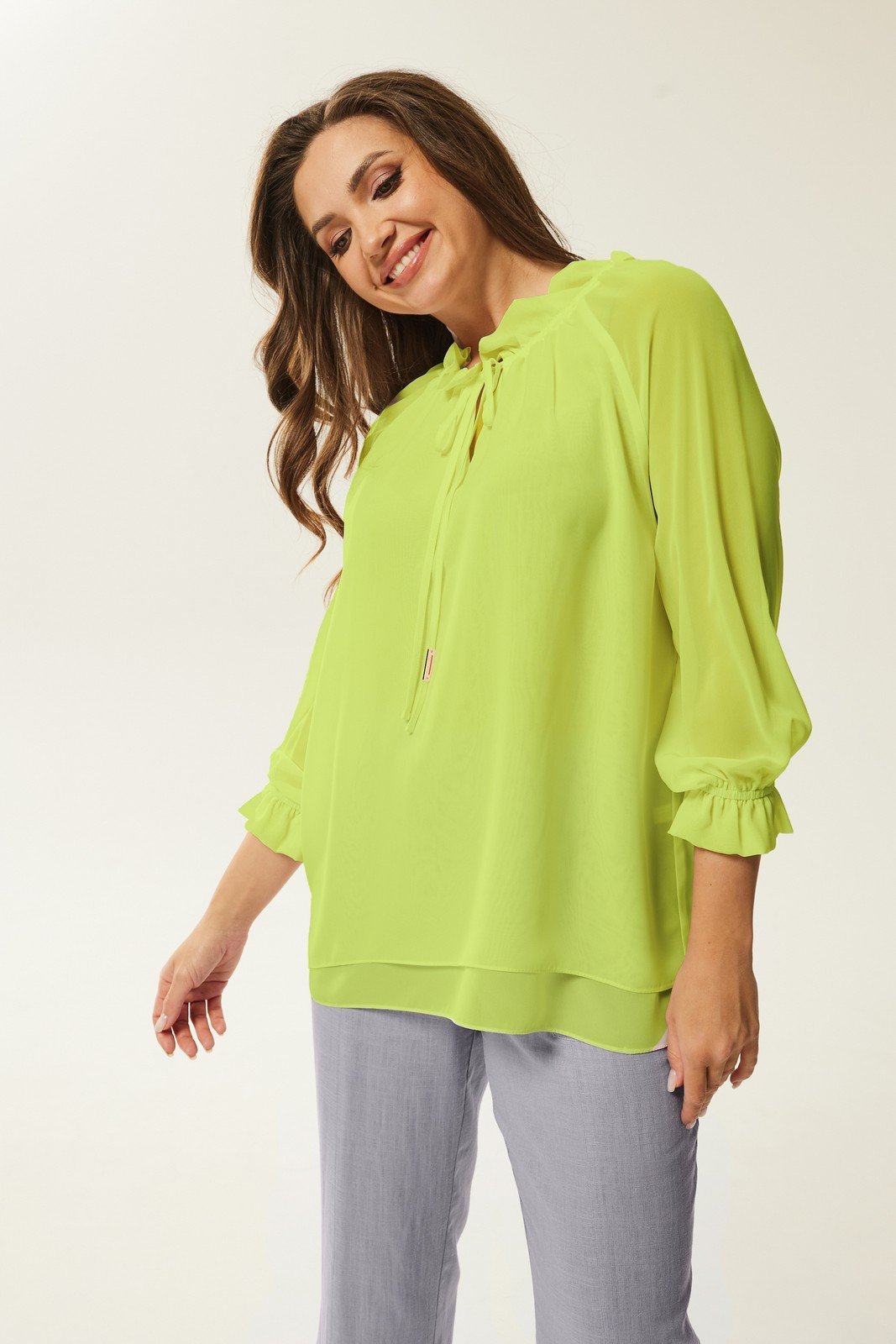 Блузка 791 лимонный MisLana купить в интернет магазине | в наличии